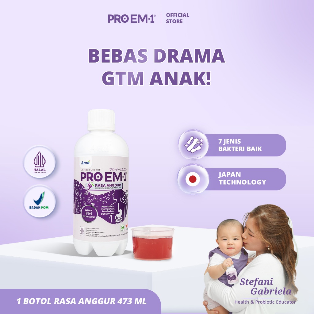 Jual [AF] PRO EM1 Rasa Anggur 473ml | Suplemen Probiotik | Anak Dewasa ...