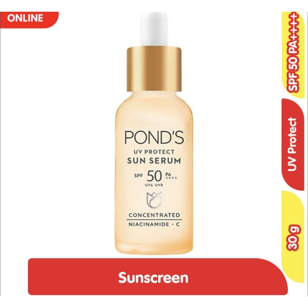 Jual Ponds UV Protect Sun Serum SPF 50Pa++++ isi 30 ml | Shopee Indonesia