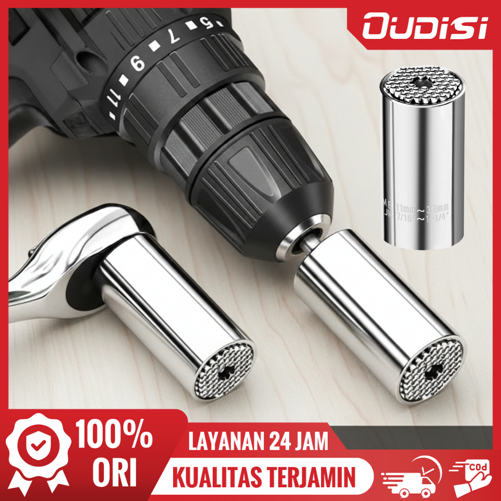 Jual OUDISI socket adaptor universal untuk bor & impact wrench - set ...