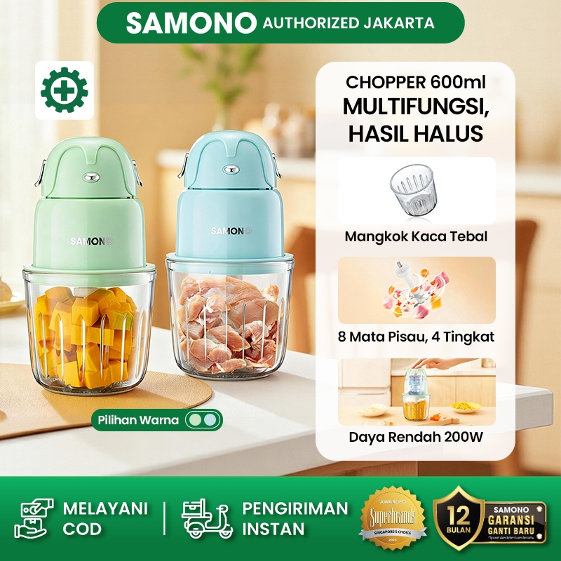 Jual SAMONO Food Chopper 600ml 8 Mata Pisau Chopper Mpasi Chopper ...