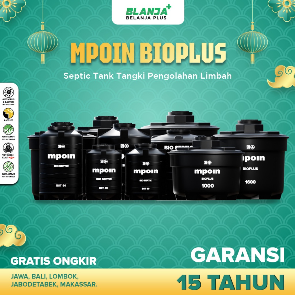 Jual Bioplus Septic Tank 1000 1600 2000 Liter - Tangki Septic Tank ...