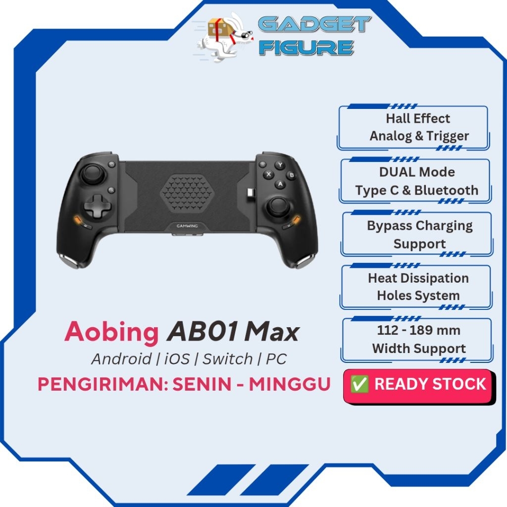 Jual Aobing AB01 Max Gamwing Type C Hall Effect Mobile Gamepad ...