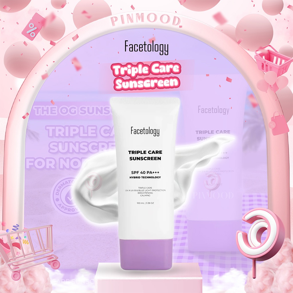 Jual FACETOLOGY - TRIPLE CARE SUNSCREEN ( 100 ml ) - Triple Care ...