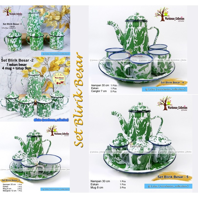 Jual SET TEKO DAN MUG / TEKO SET ESKAN + MUG 9CM / SET ESKAN BLIRIK ...