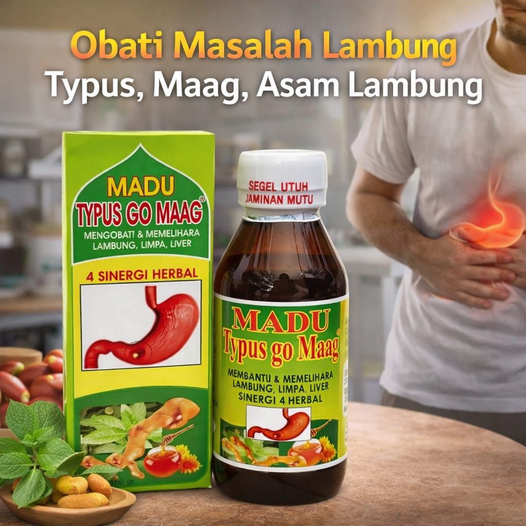 Jual Madu Typus GO Maag + Sanrego 150g | Madu Herbal untuk Lambung dan ...