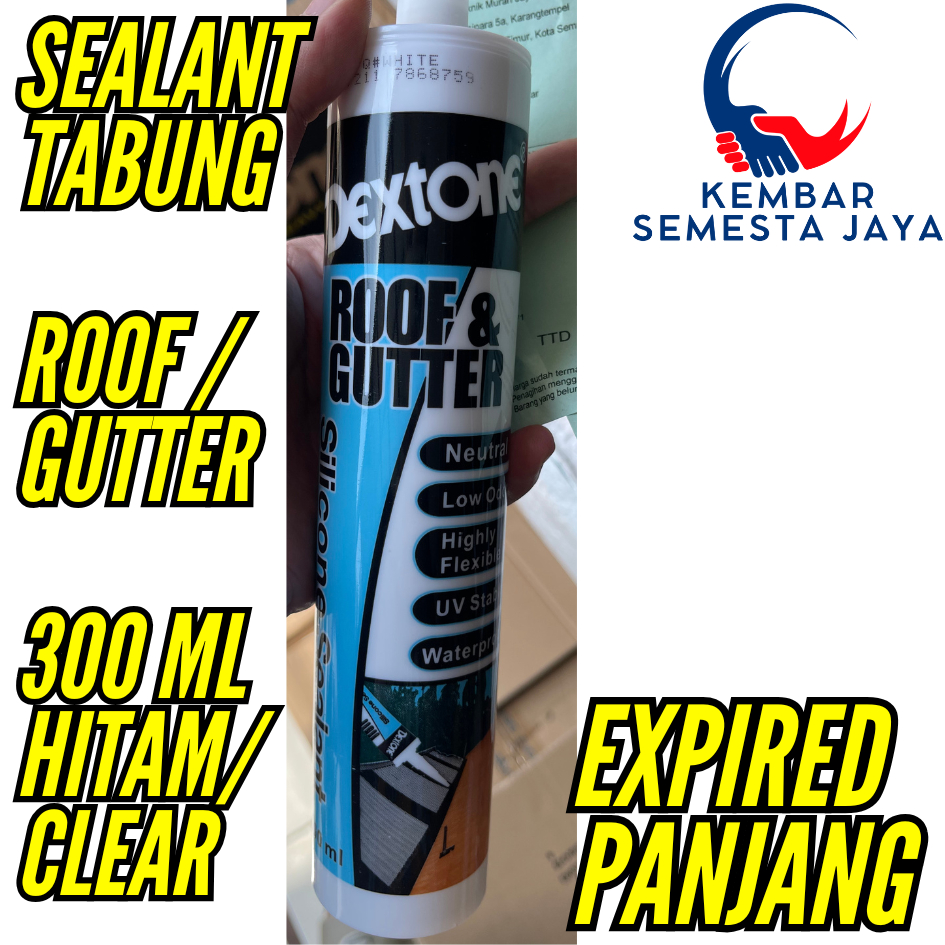 Jual DEXTONE Roof & Gutter Lem Sealant Tabung NETRAL 300 ml - Putih ...