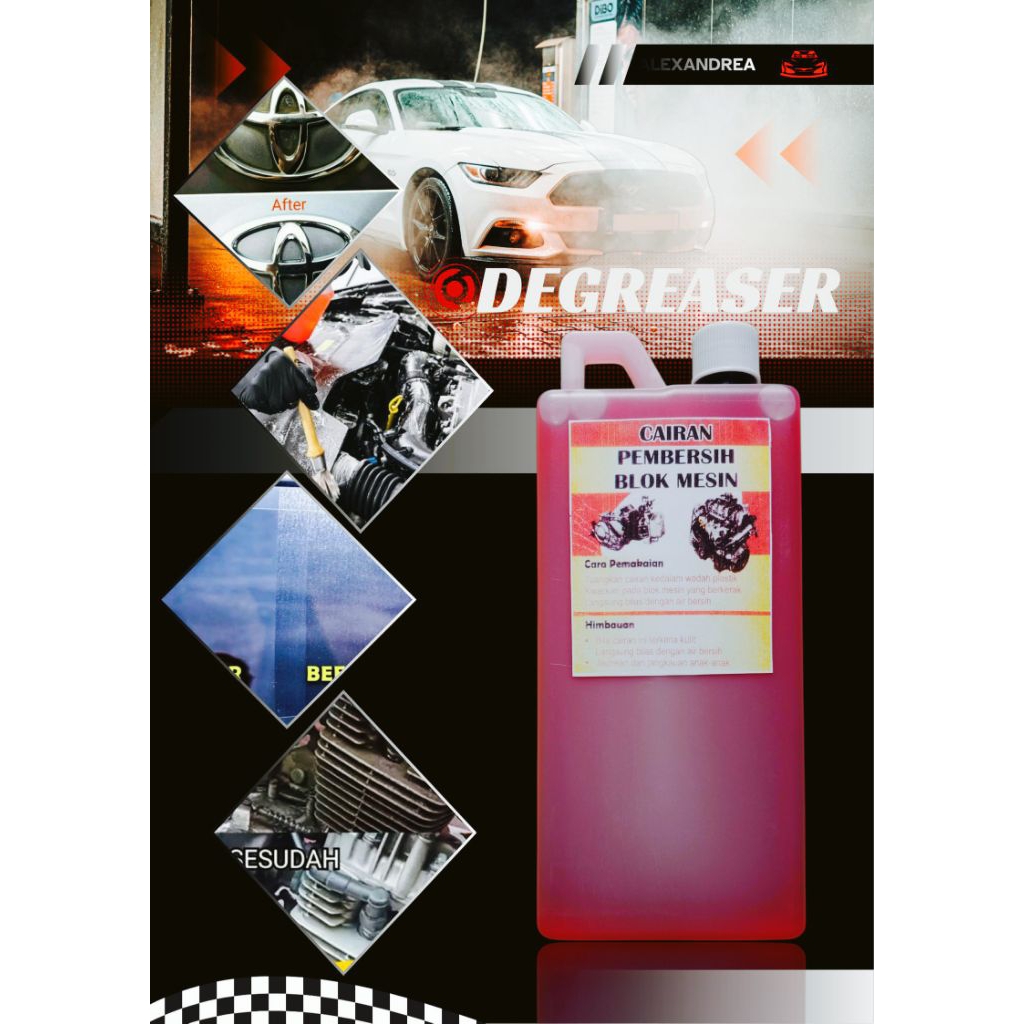 Jual Pembersih Kerak Mesin Motor Mobil 1Liter Alexandrea / Pembersih ...