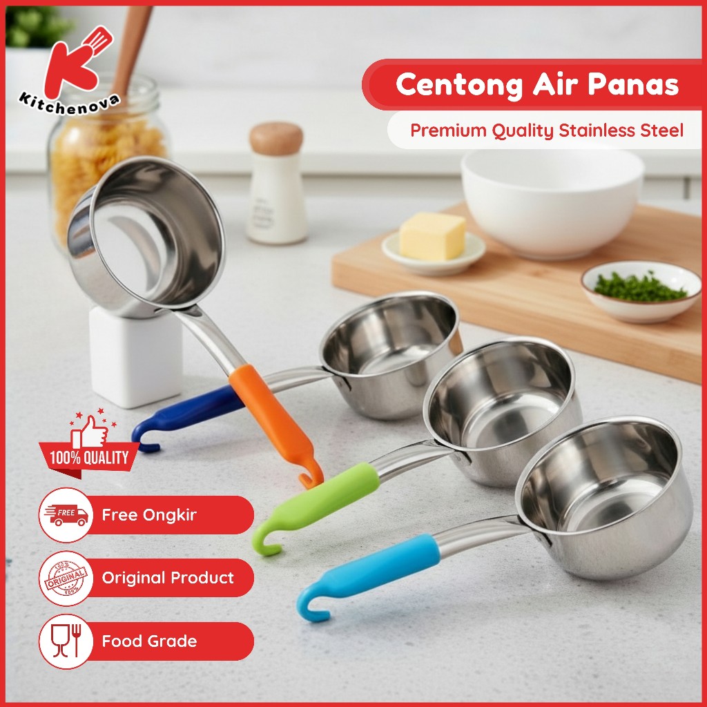Jual Kitchenova Centong Gayung Air Panas Soup Kuah Multifungsi Gayung ...