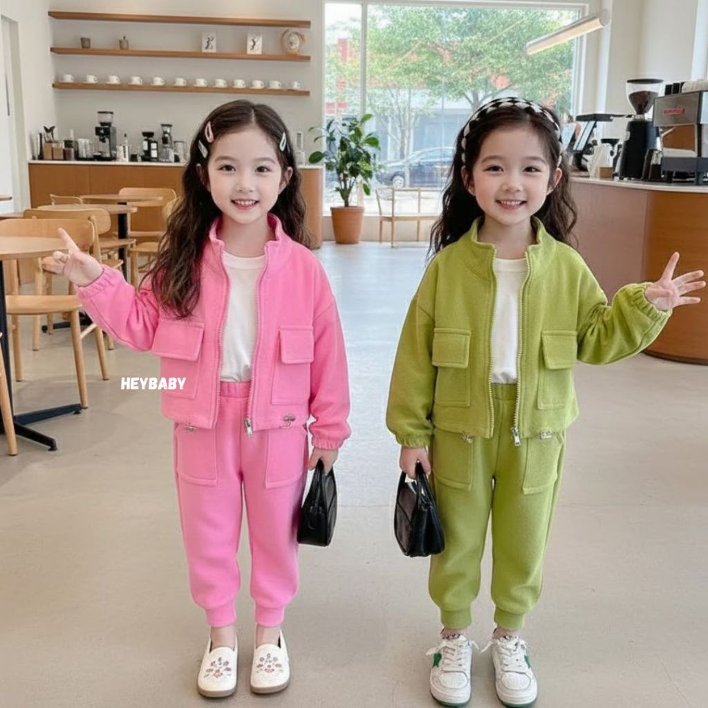 Jual PROMO 5.5 heybaby SET AMY EBV Baju Setelan Anak Perempuan ...