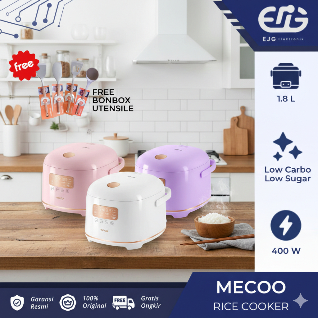 Jual Mecoo Most Aesthetic Rice Cooker UltraWarmth 48H 1.8L Low Carbo ...