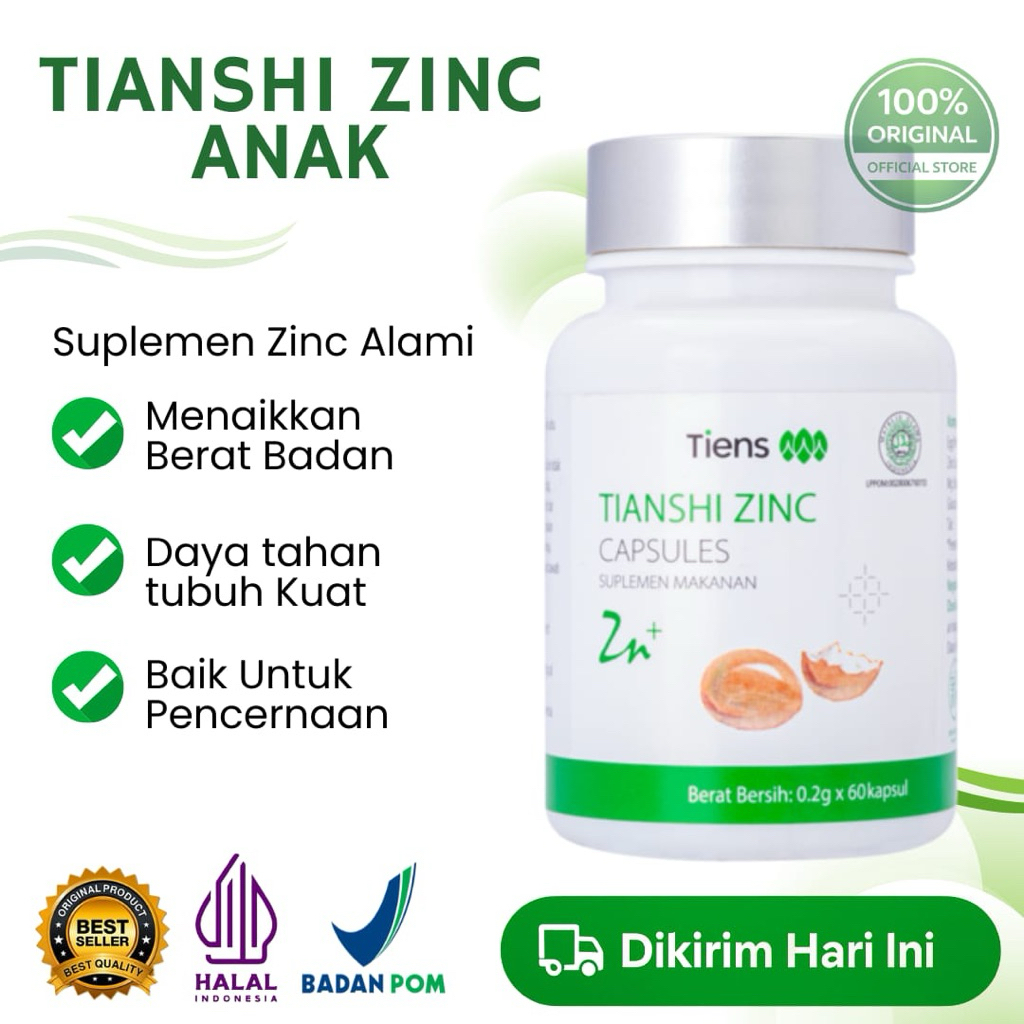 Jual Zinc Tiens Anak untuk Anak Vitamin Nutrisi Penggemuk Badan ...
