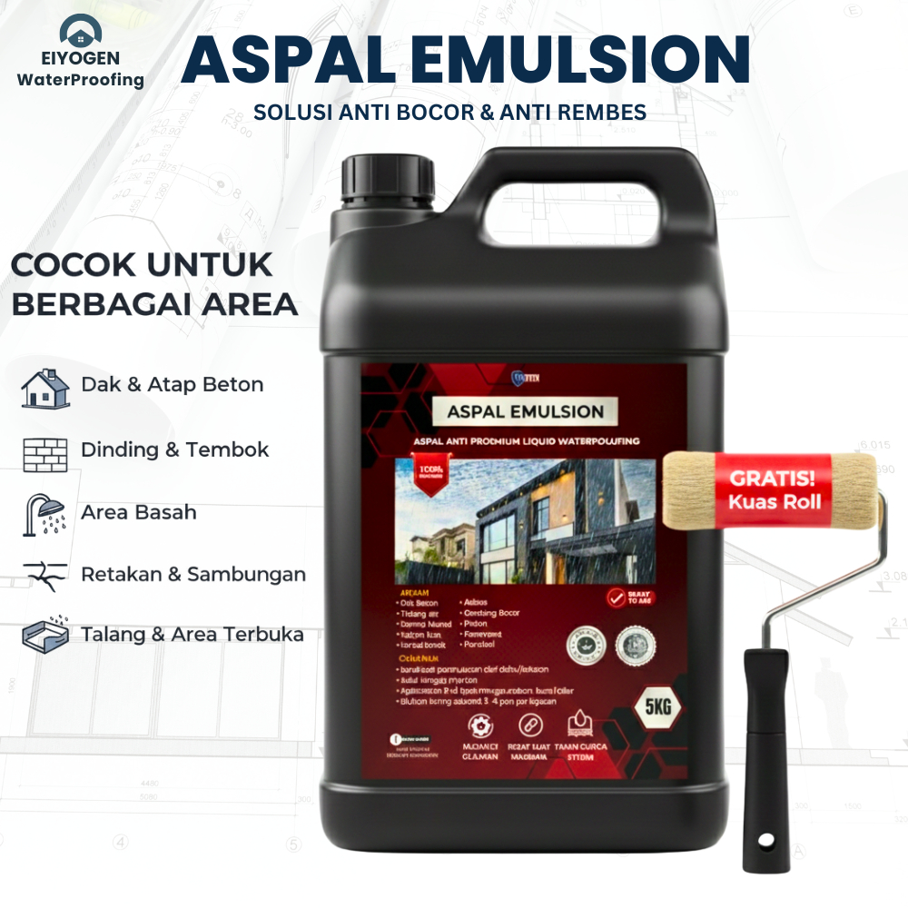 Jual Aspal Cair Emulsi Premium Anti Bocor Anti Rembes 5 Kg Pelapis ...