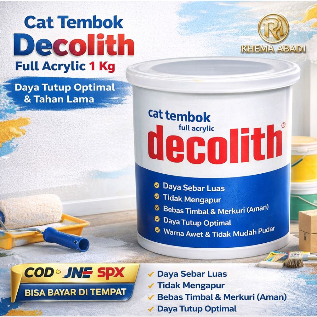 Jual Cat Tembok Decolith 1 Kg Full Acrylic | Shopee Indonesia