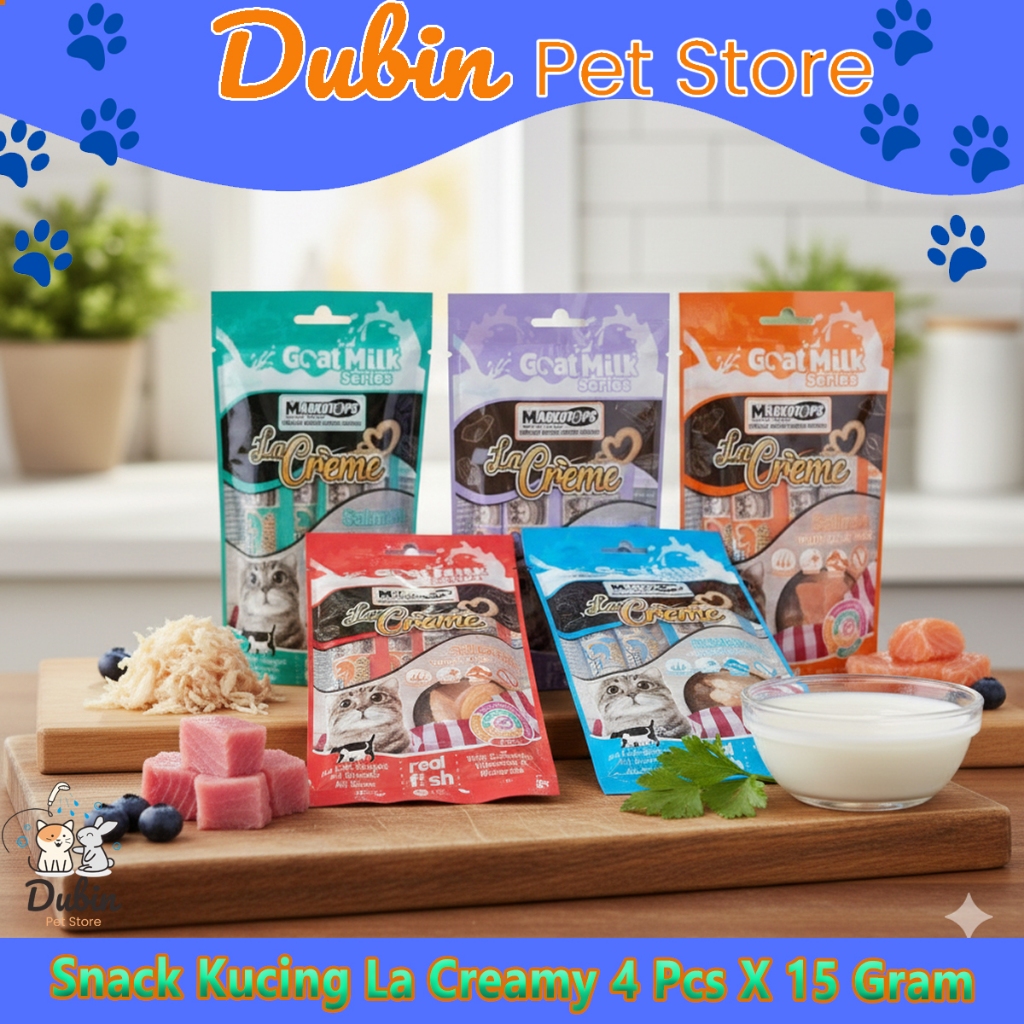 Jual Markotops La Creme Goat Milk / Cat Treats / Snack Kucing (4 x 15 ...