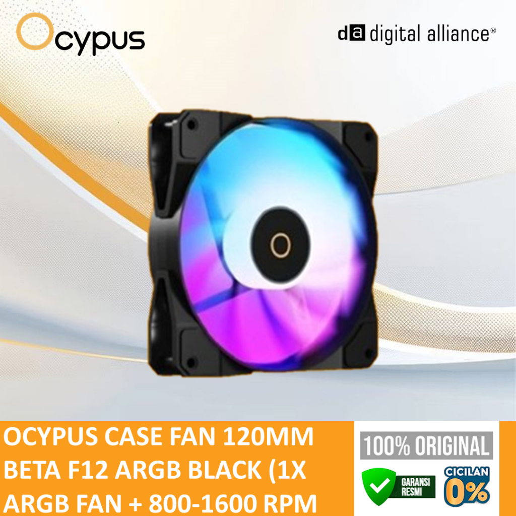 Jual OCYPUS CASE FAN 120MM BETA F12 ARGB BLACK (1X ARGB FAN + 800-1600 ...