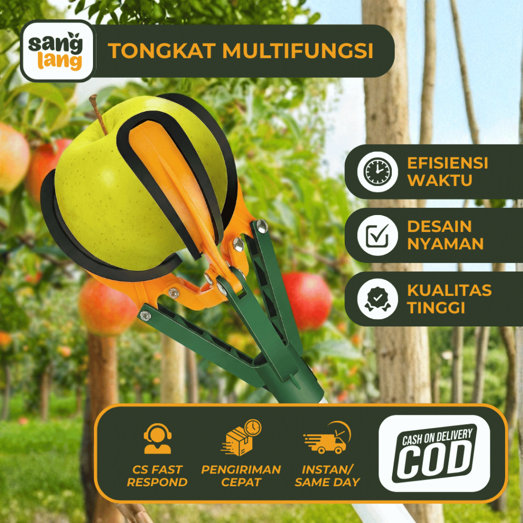 Jual Telescopic Pole Fruit Picker Claw Tongkat Serbaguna Tongkat ...