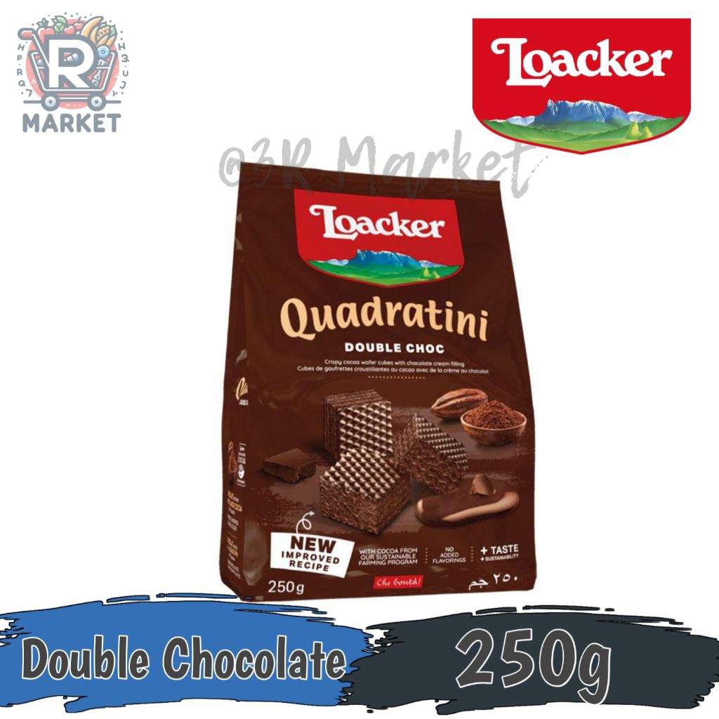Jual Loacker Quadratini Double Chocolate Wafer Loacker | Shopee Indonesia