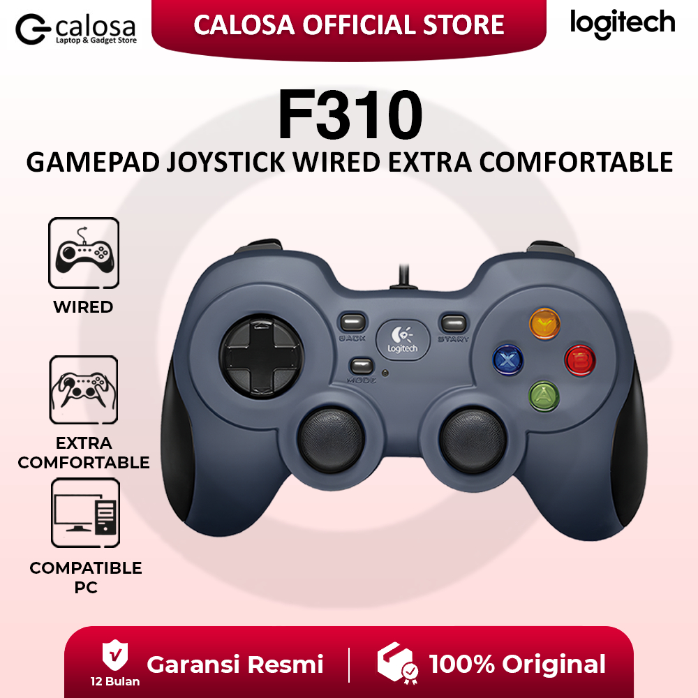 Jual Logitech F310 Gamepad USB Controller Joystick Wired Extra ...