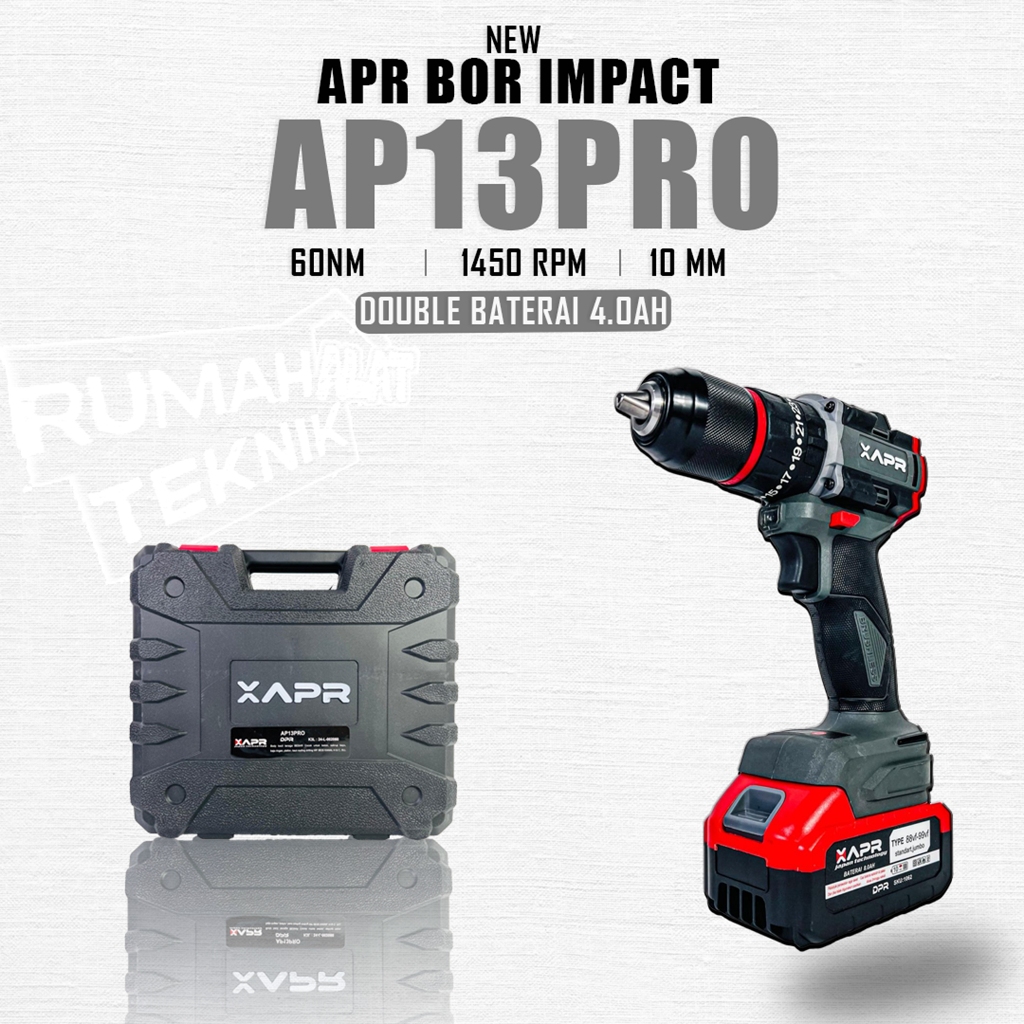 Jual APR JAPAN BOR IMPACT BATERAI BRUSHLESS KEYLESS 13MM 88VF 2 BATERAI ...