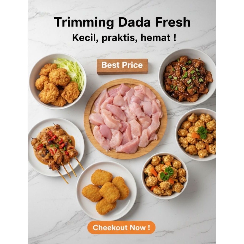 Jual Fillet Dada/ Trimming Dada/Daging Ayam Dada | Shopee Indonesia