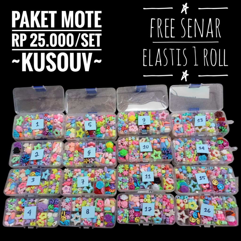 Jual Mote Huruf/Mote Angka/Mote/Manik-Manik/Paket Meronce | Shopee ...
