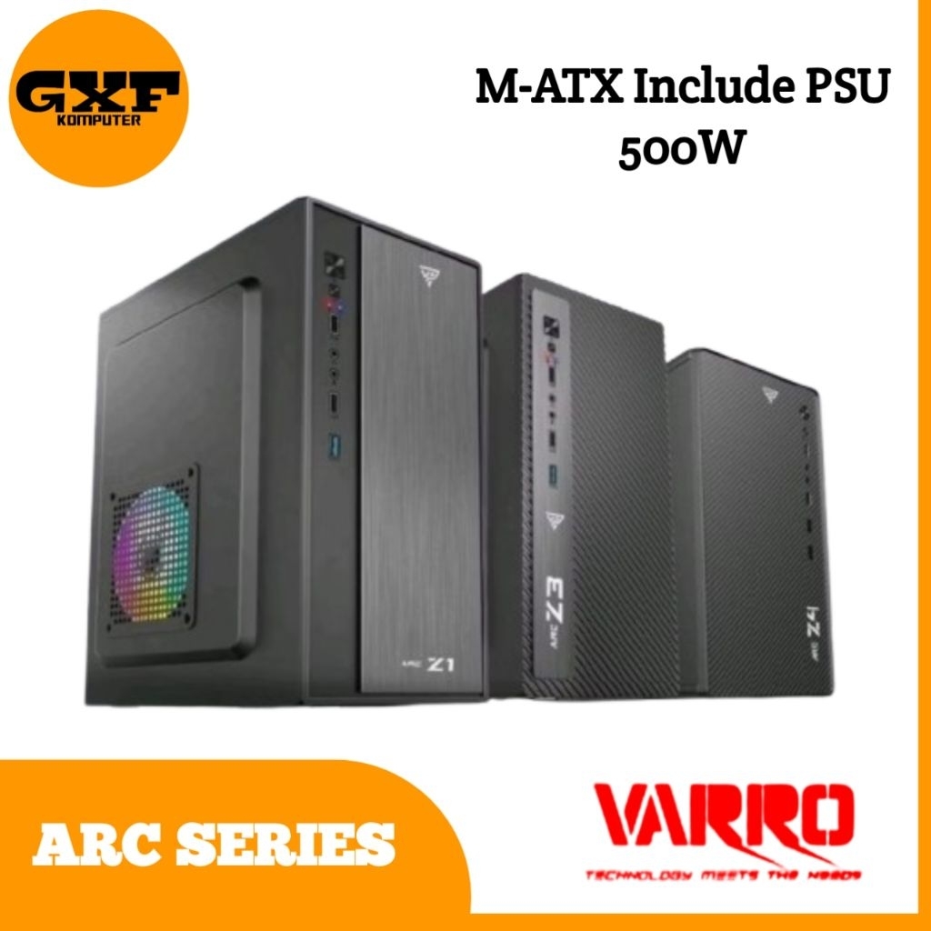 Jual CASING VARRO PRIME ARC SERIES M-ATX INCLUDE PSU 500W - VARRO ARC ...