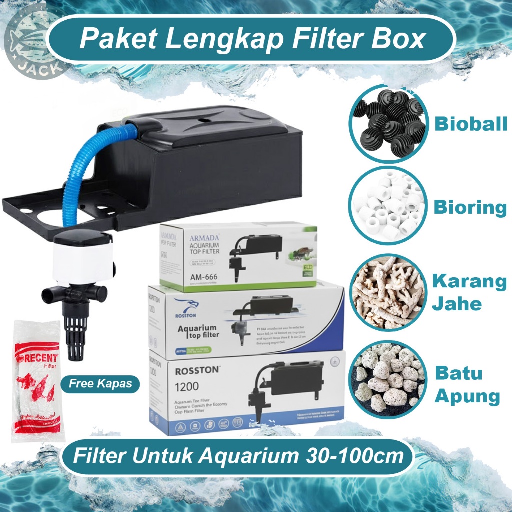 Jual FILTER BOX 1200 Pompa Mesin Box Top FIlter Lengkap 3 iN 1 Mesin ...