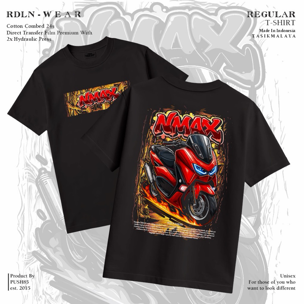 Jual RDLN NMAX NEW | T-SHIRT KAOS BAJU MOTOR YAMAHA SUNMORI REGULAR FIT ...