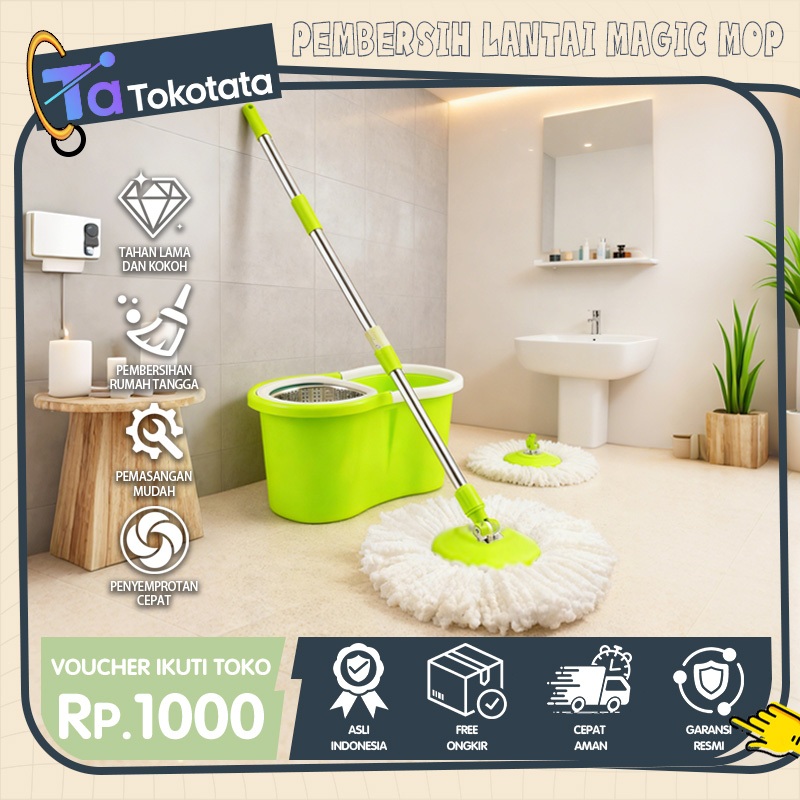 Jual Tokotata Super Spin Mop Alat Pel Lantai Putar Alat Pel Otomatis ...