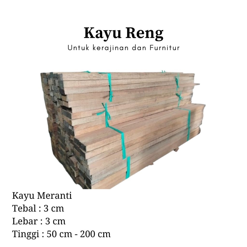 Jual Kayu reng ukuran 3 cm x 3 cm/ untuk furniture/ kayu kandang ayam ...