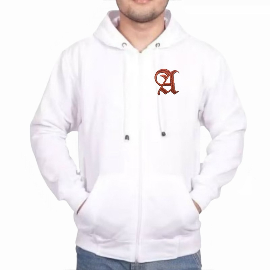 Jual switer hodie putih logo bordir terbaru | Shopee Indonesia