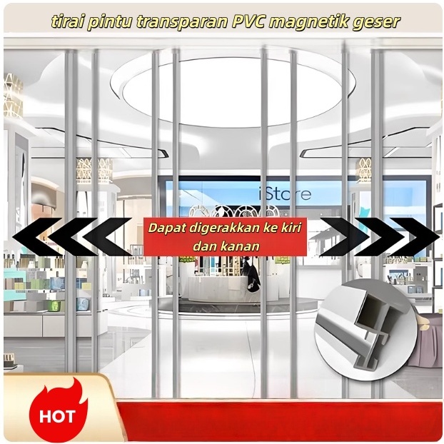 Jual VCology -Tirai pintu magnetik dengan rel geser penahan angin dan ...