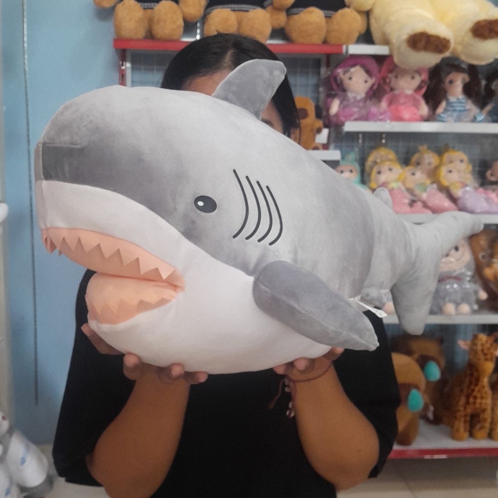 Jual Boneka Ikan Hiu Shark Jumbo Bahan Soft Halus Lembut | Shopee Indonesia