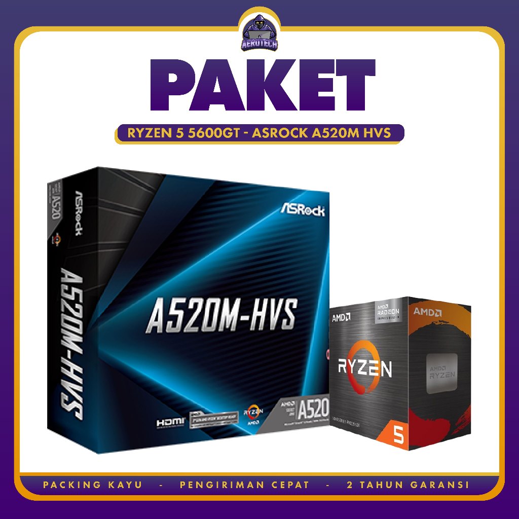 Jual PAKET MOBO A520 AMD RYZEN 5 5600GT - RYZEN 5 5500GT - MOTHERBOARD ...