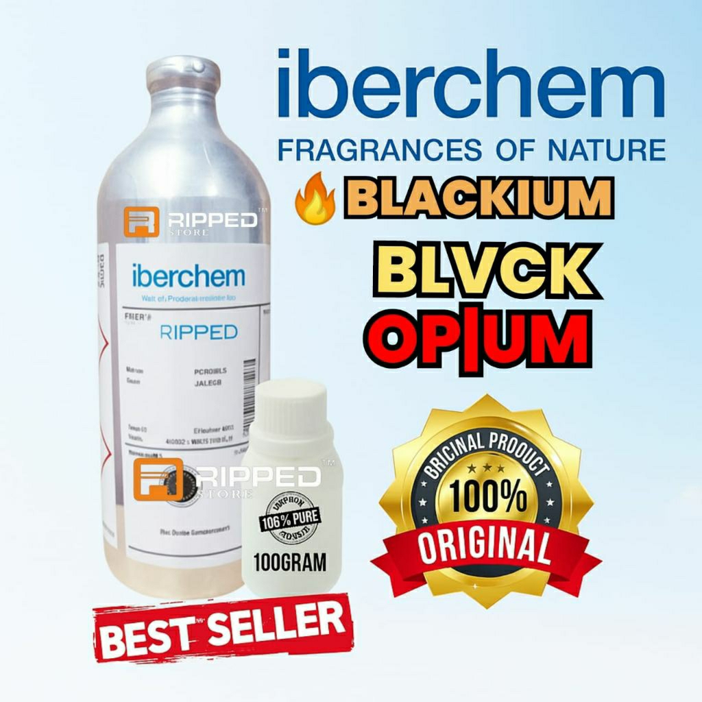Jual 100ml Opium Bibit Parfum Murni Blackium || Original Iberchem ...