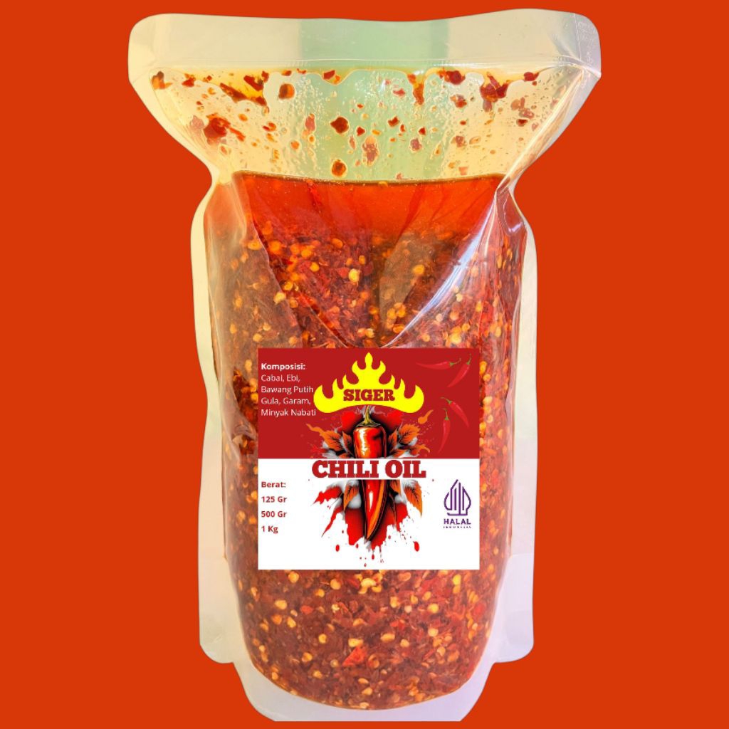 Jual CHILI OIL HALAL Pedas Gurih 1Kg | Minyak Cabe Sambal Minyak ...