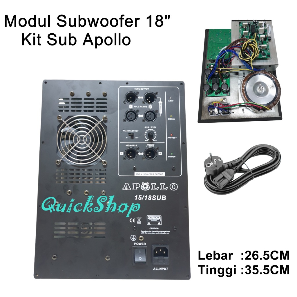 Jual Modul / Mesin Subwoofer 18" Apollo 15/18 Kit Power Subwoofer ...