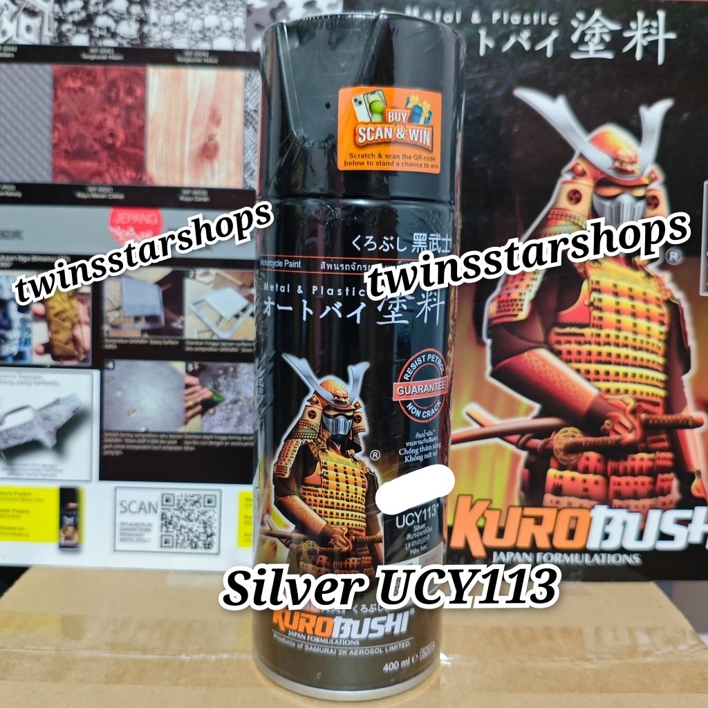 Jual Pilok Pilox Pylox Cat Samurai Epoxy Silver UC Y113 Glossy ...