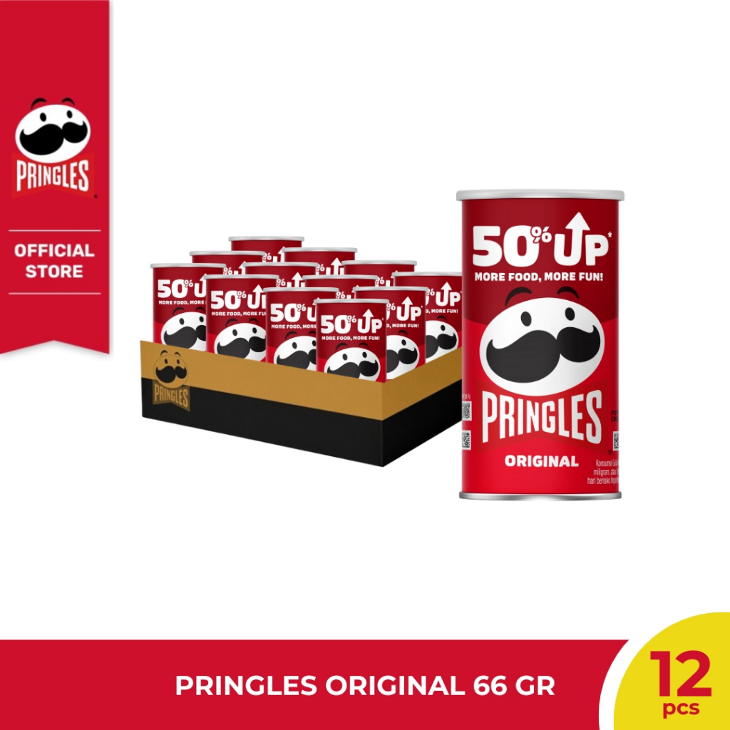 Jual [CARTON DEALS] Pringles Original Keripik 66gr (12 pcs) | Shopee ...