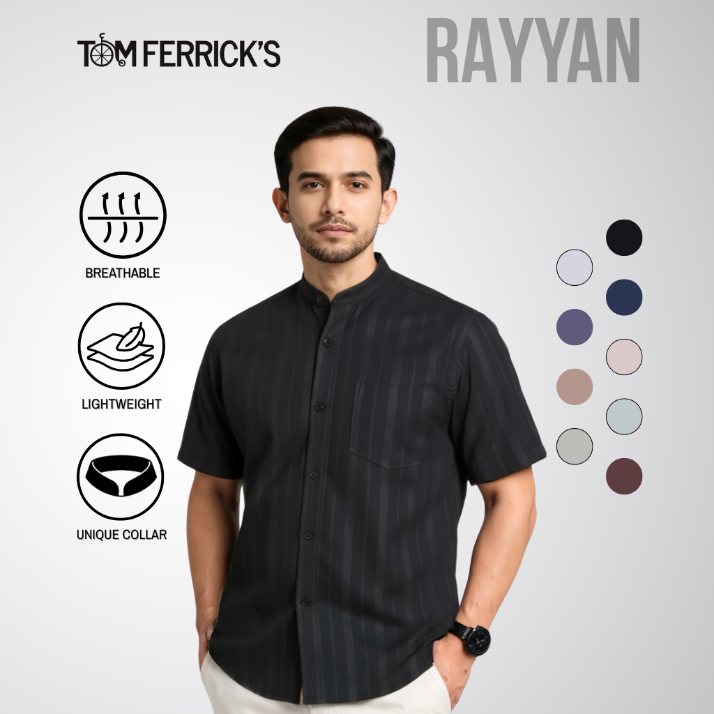 Jual Tom Ferricks Rayyan Kemeja Koko Pria Lengan Pendek | Shopee Indonesia