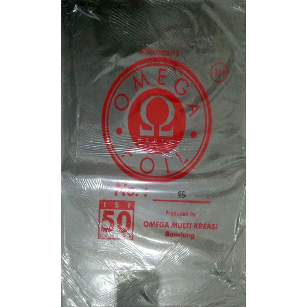 Jual Sampul Cover Omega Foil No 35 (isi 50 lembar) | Shopee Indonesia