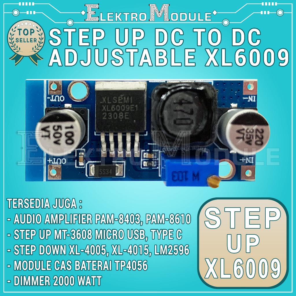 Jual XL6009 Step Up Only DC-DC 4A Adjustable Modul DC XL-6009 / XL6009 ...