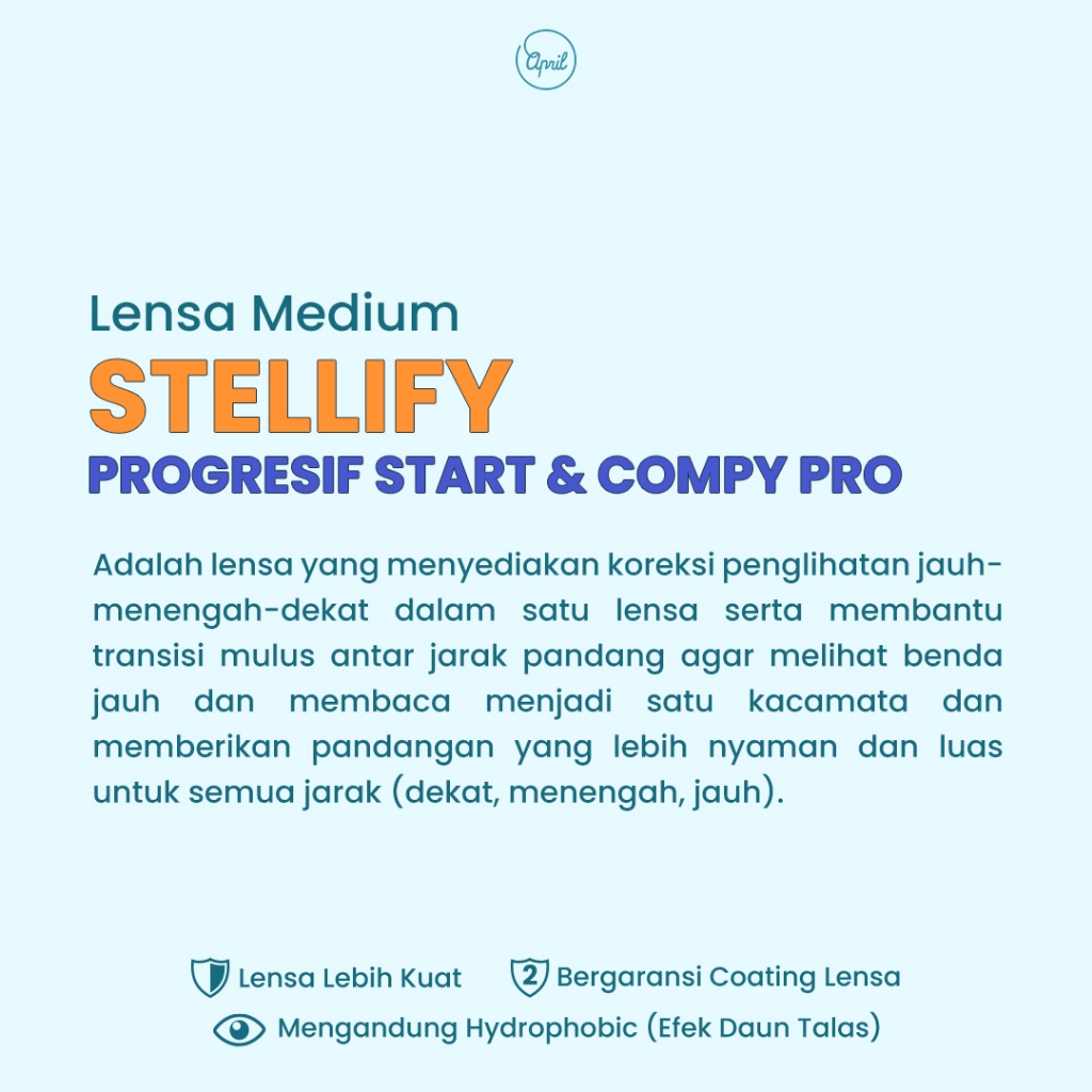 Jual April Eyewear Lensa Stellify Progressive Bergaransi | Shopee Indonesia