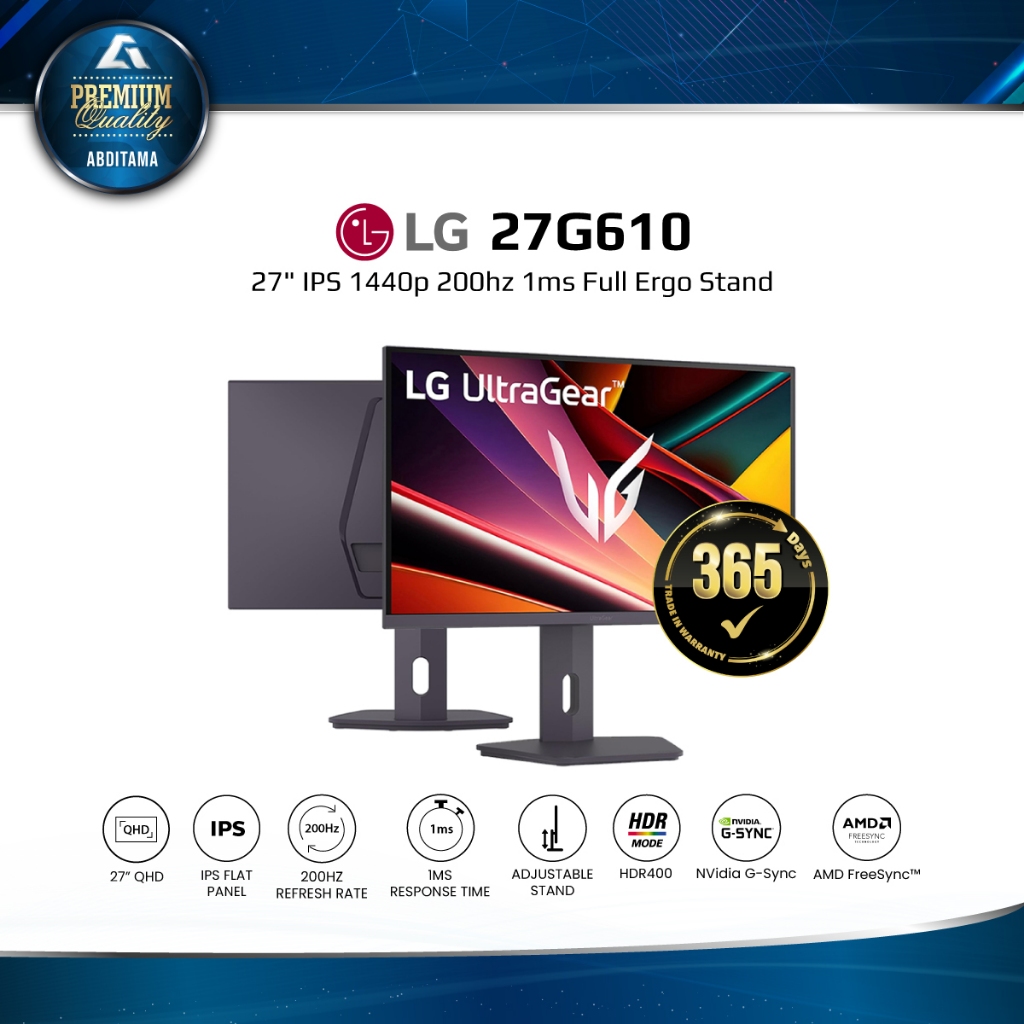 Jual Monitor LED LG UltraGear 27G610 27" IPS 2K QHD 1440p 200hz 1ms ...
