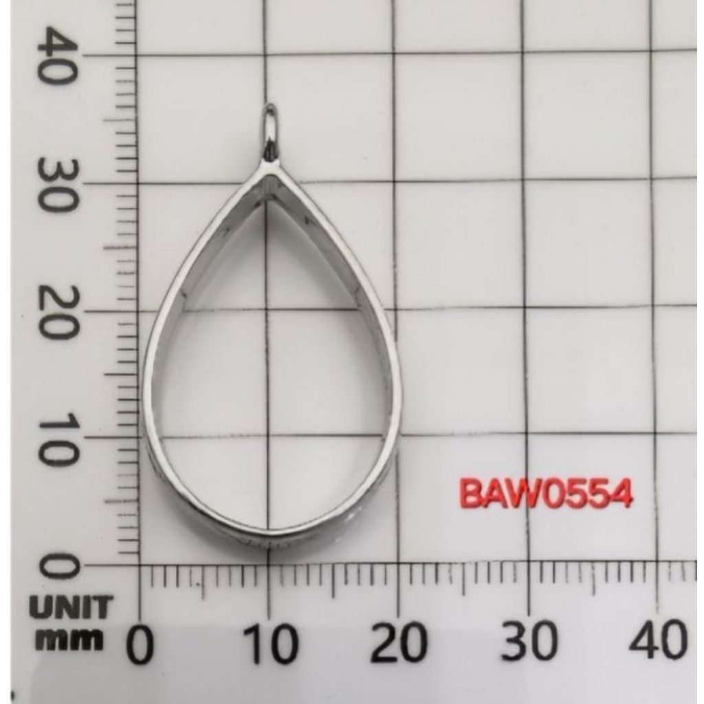 Jual Bezel frame liontin bentuk teardrop warna silver per pc | Shopee ...