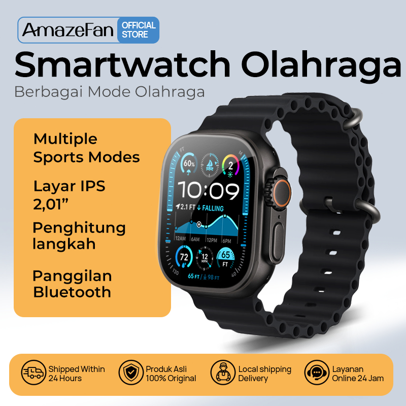 Jual AmazeFan Smartwatch X20 Ultra Black Jam Tangan Pria Wanita Fashion ...