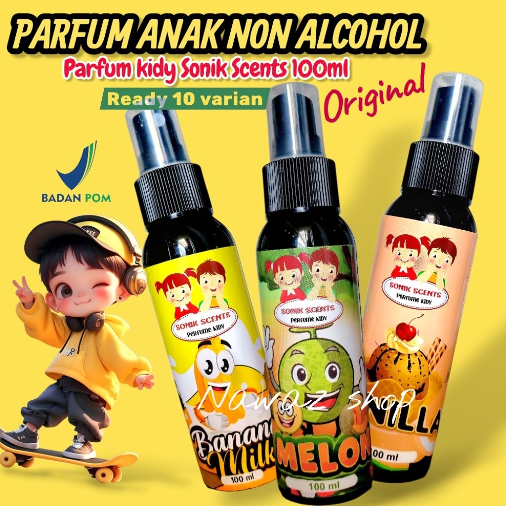 Jual Parfum Anak Non Alkhohol Parfum Kiddy Sonik Scents Original 100ml ...