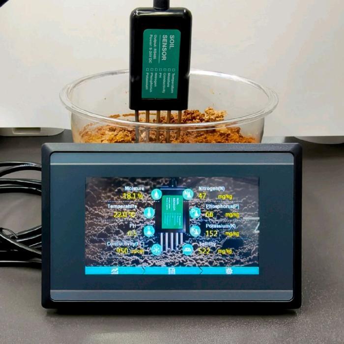 Jual Soil Moisture Temperature Humidity EC PH Salinity NPK 8 in 1 ...