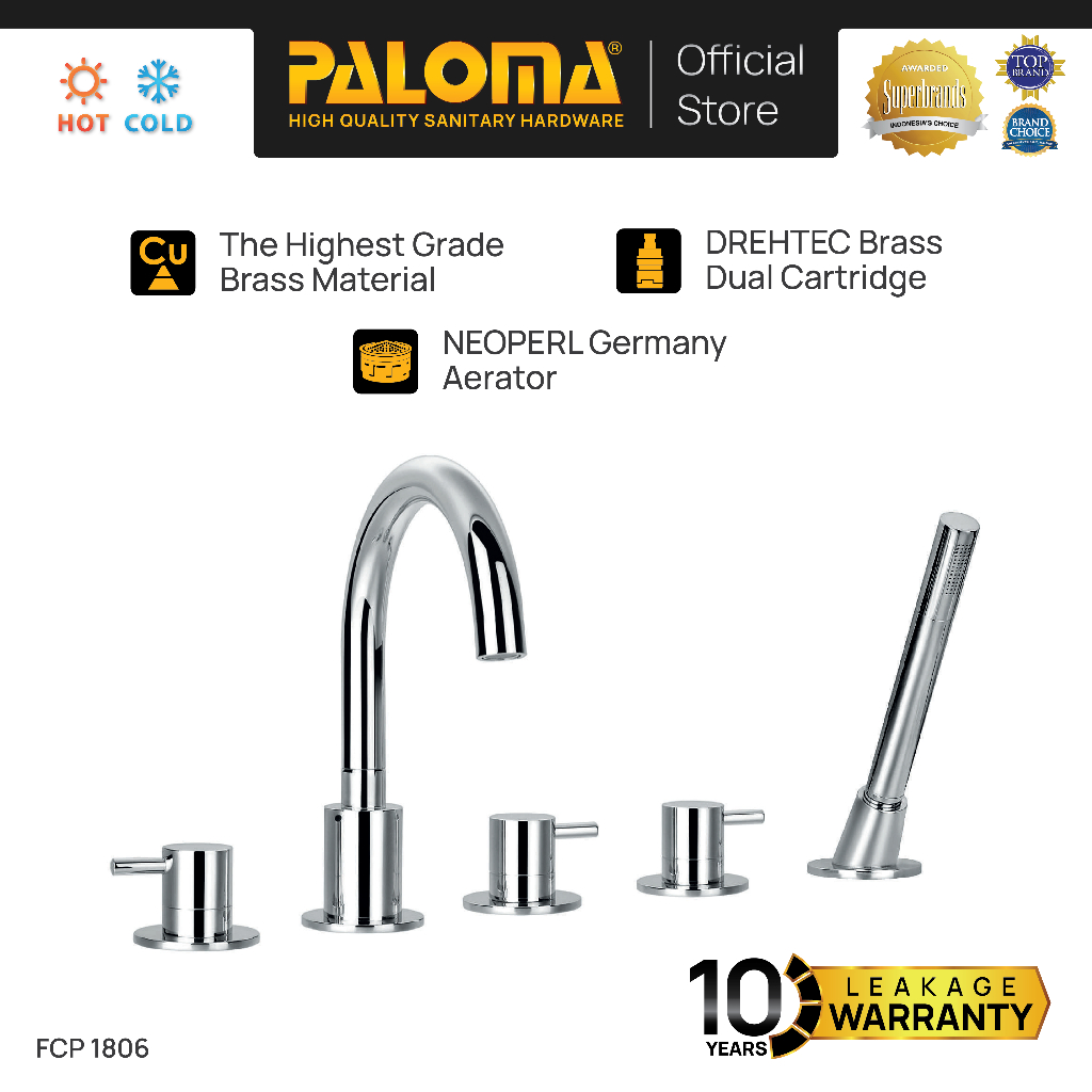 Jual PALOMA FCP 1806 Keran Mixer Keran Bathtub Keran Shower Mandi Cold ...