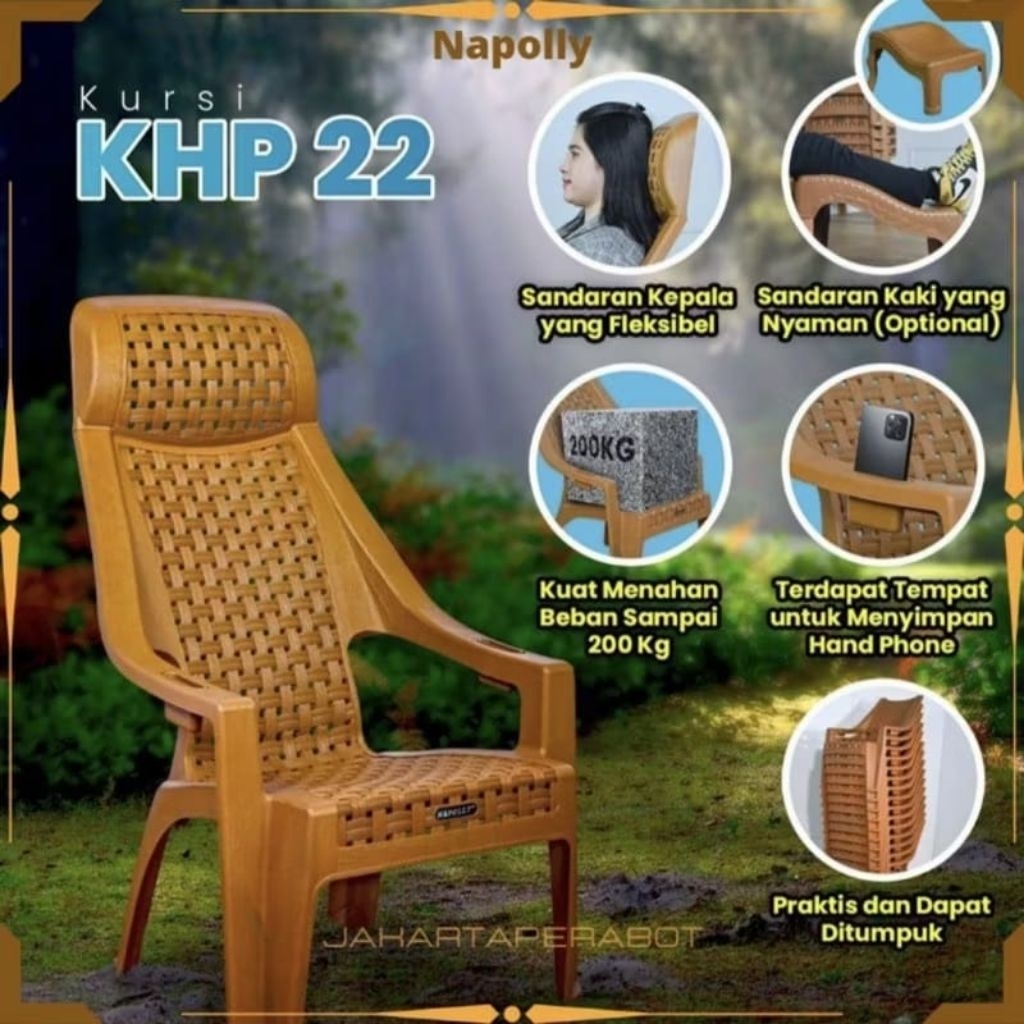 Jual Napolly - Kursi Plastik Napolly Big KUHAPE 22 Kursi Sender/Kursi ...